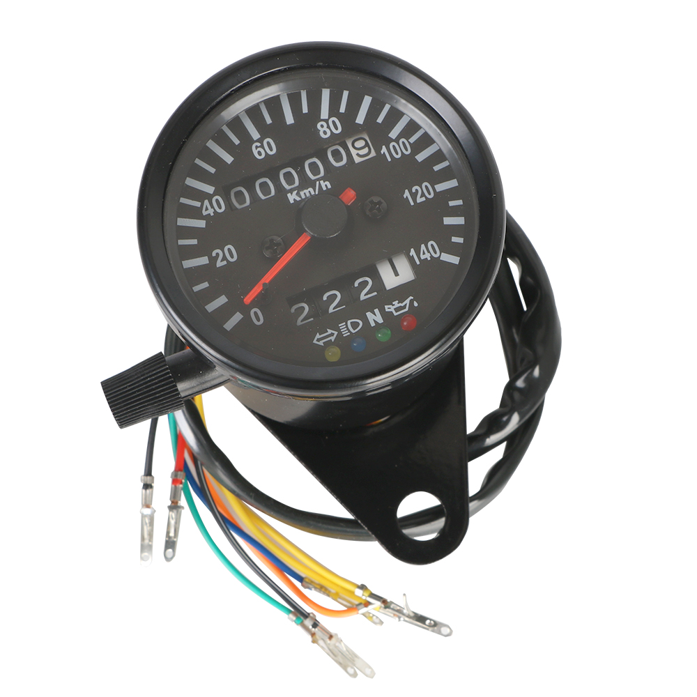 Odometer Gauge with LED Signal Light Universal 12V Backlight Indicator ...