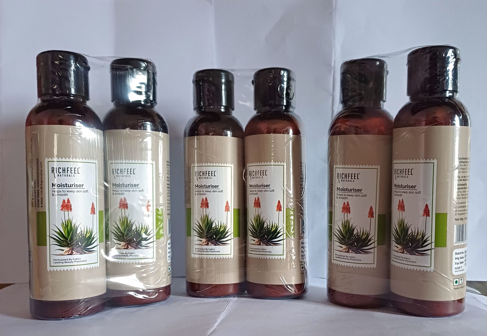 Richfeel Moisturiser 100ml x 2×3 | Daraz.com.np