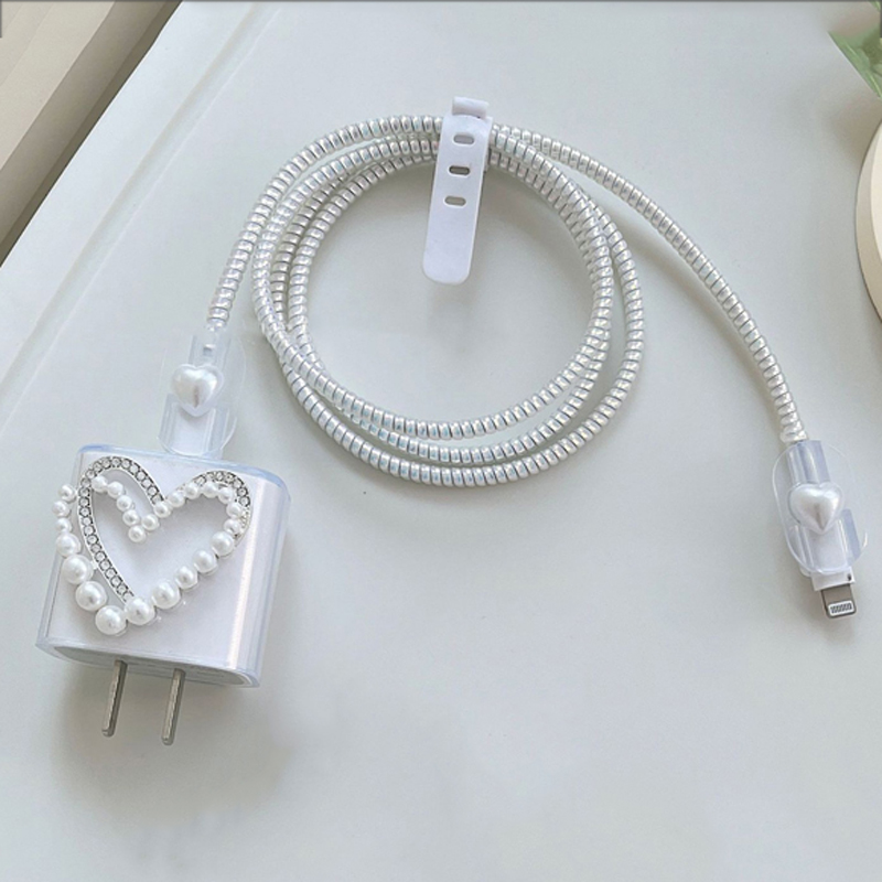 3D Pink Bow Cable Charger Protector Cover For IPhone IPad 18W 20W ...