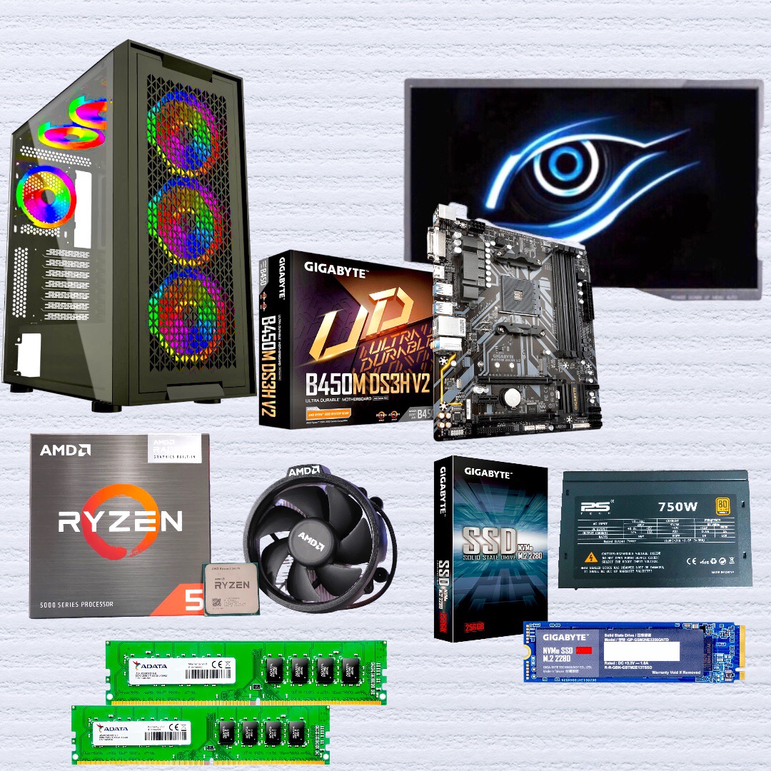 Best GAMING PC Full Setup With AMD Ryzen 5 5600G Pairs with a 19 ...
