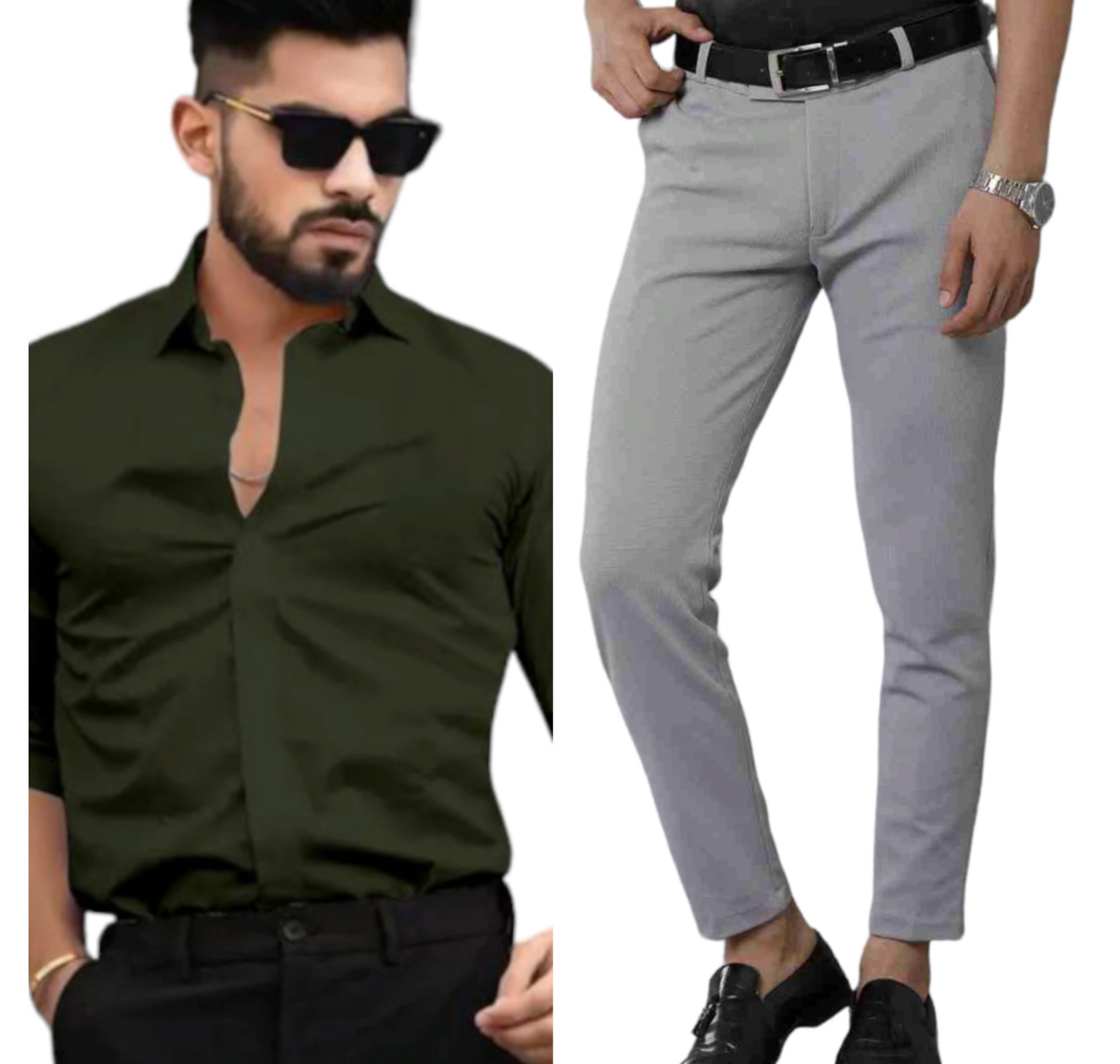 Light Gray Strechable Formal Pant And Formal Non Strechable Shirt For ...