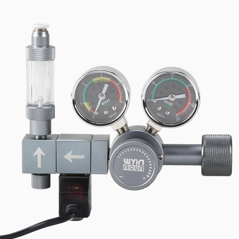 Aquarium CO2 regulator Dual meter electromagnetic quick plug CO2 two ...
