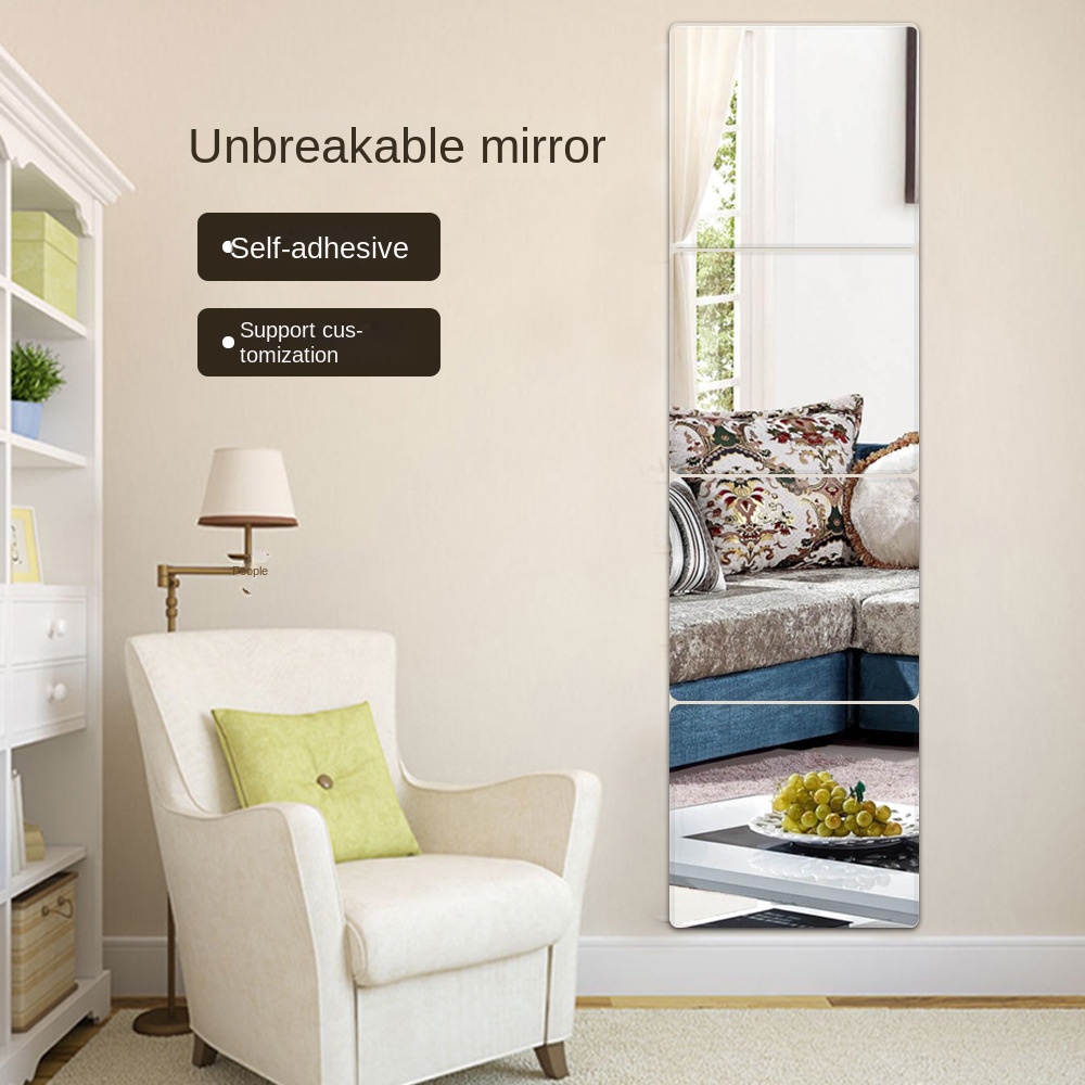 Self Adhesive Mirror Sheets Flexible Non Glass Mirrors Removable Mirror ...