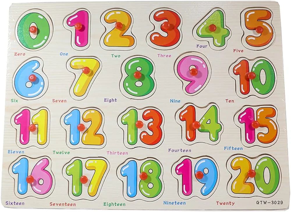123 Wooden Montessori 3D Puzzle Learning Borad For Kids | Daraz.com.np