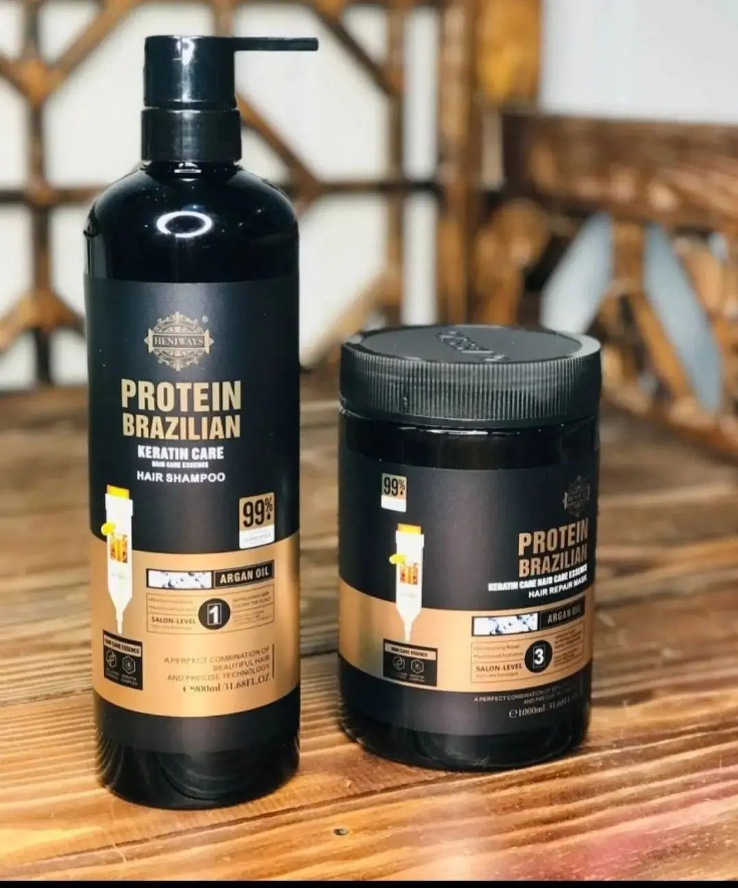 Heniways Protein Brazilian Keratin Care Shampoo/treatment 900ml | Daraz ...