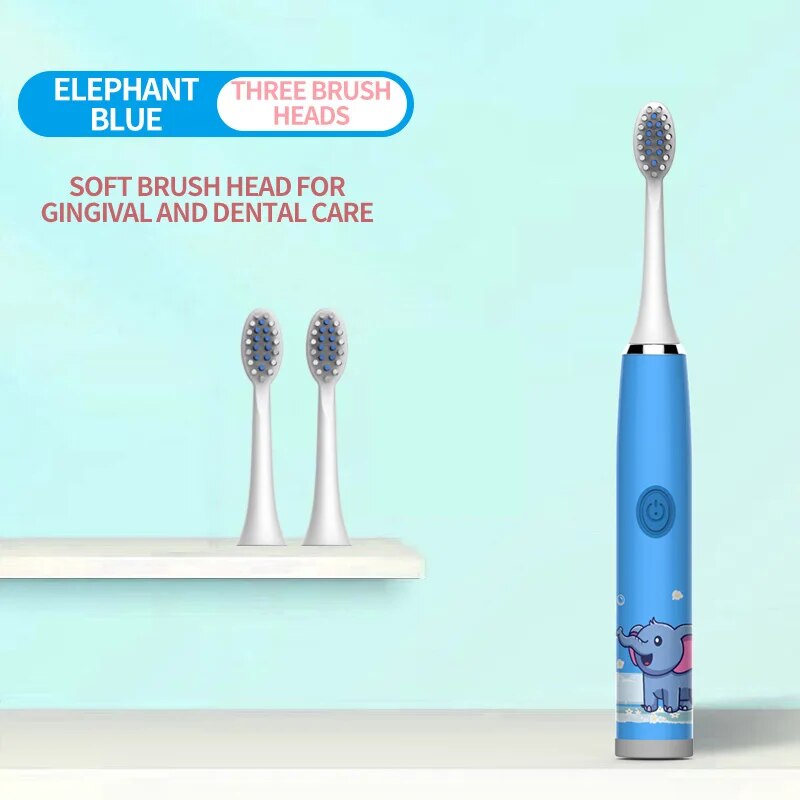 Cartoon Electric Toothbrush for Kids IPX7 Waterproof Whole Body ...