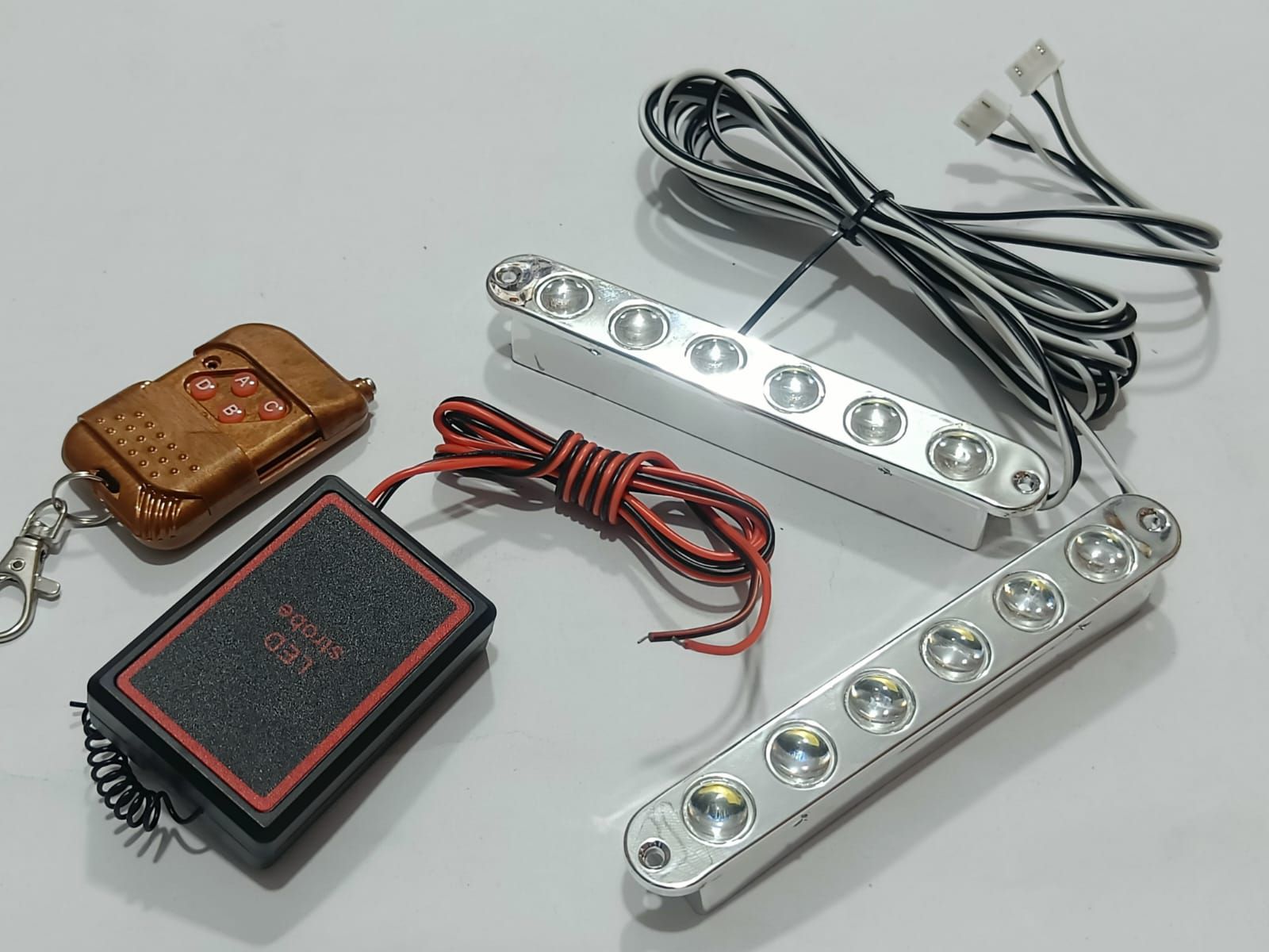 LED MULTIFUNCTION STROBE LIGHT WITH REMOTE CONTROL WITH 4 MODES FOR CARS DC 12V | Daraz.com.np