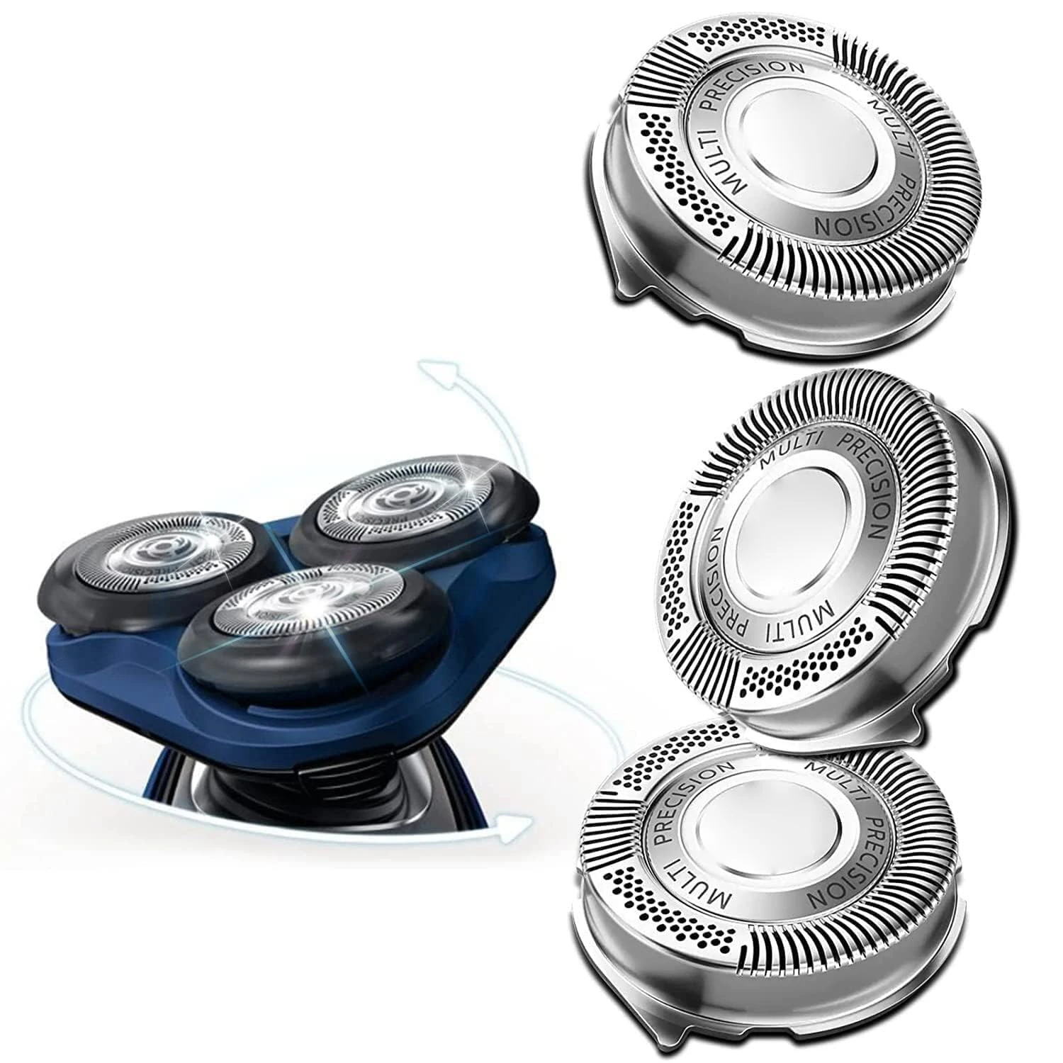 SH50 Replacement Heads for Philips Series 5000 Shavers, AquaTouch, PowerTouch, S5210 S5370 PT730 ...
