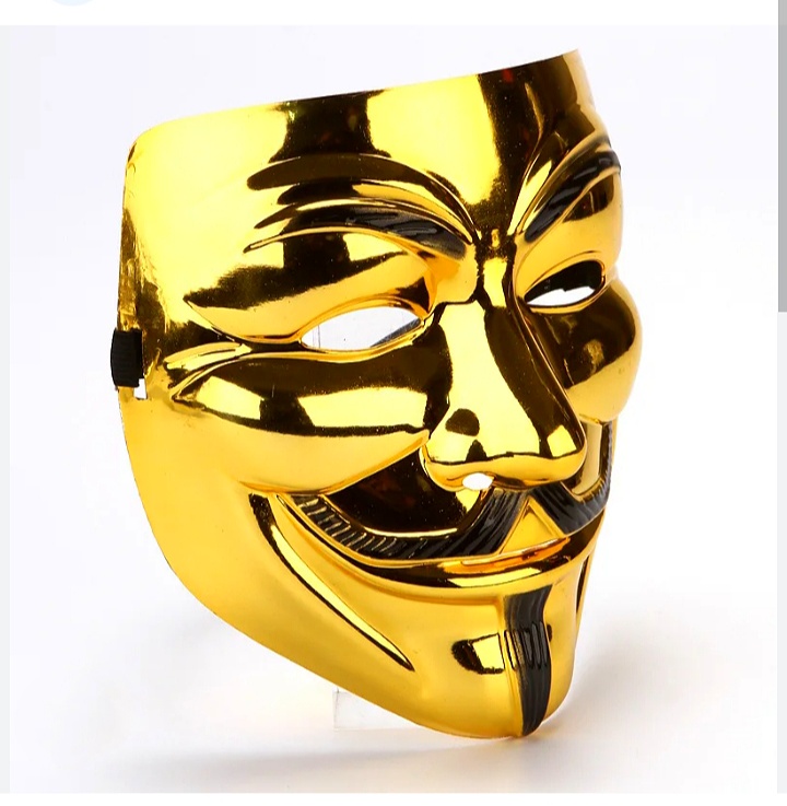 Hacker Mask Golden Dezine | Daraz.com.np
