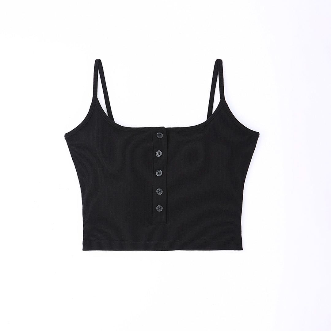 Style Cocoa Knit Snap Down Cami Crop Top For Girls | Daraz.com.np