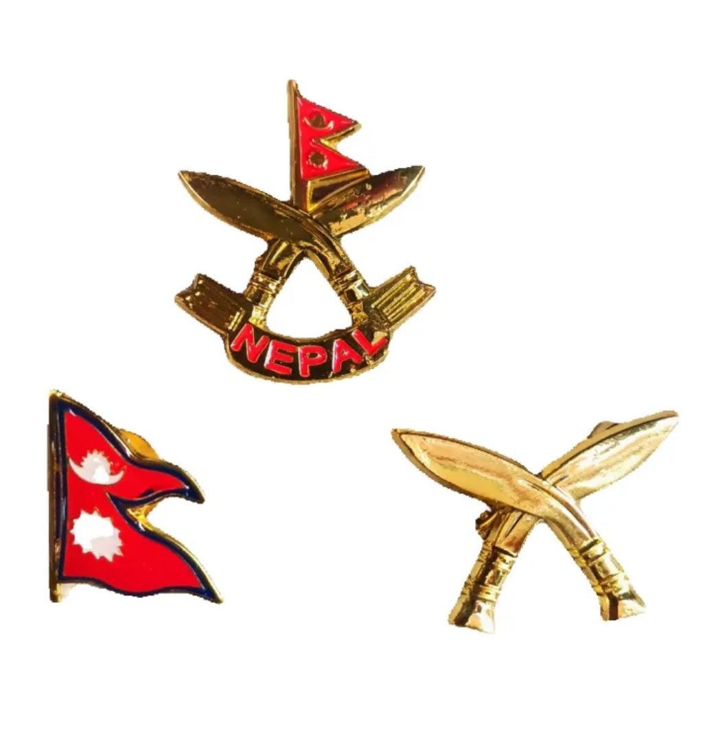 Lapel Pin Nepali Khukhuri Cross Nepal National Flag For Cost | Daraz.com.np