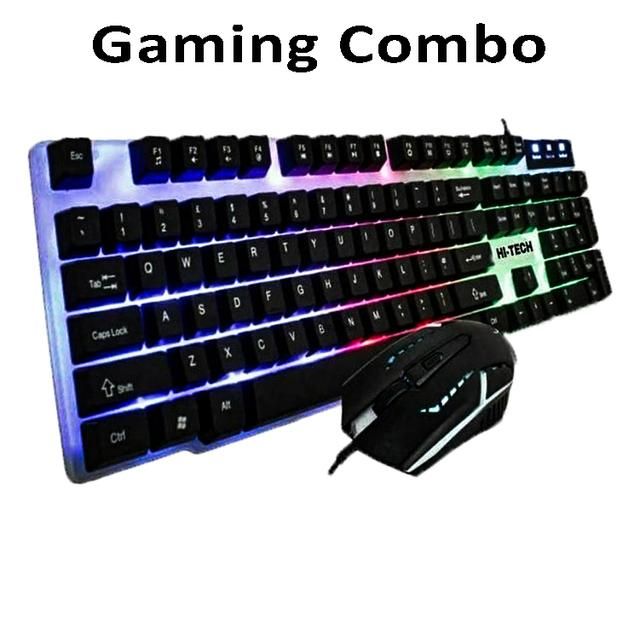 Hi-Tech HTI 200 Gaming Keyboard Mouse Cambo Set With RGB light | Daraz ...