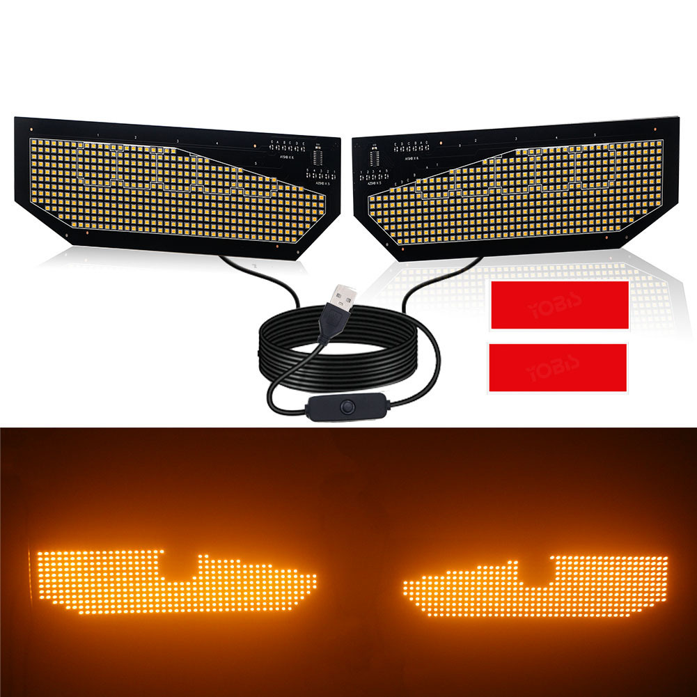 11 Modes Cool Led Windshield Display Animation Flashing Demon Eyes for ...