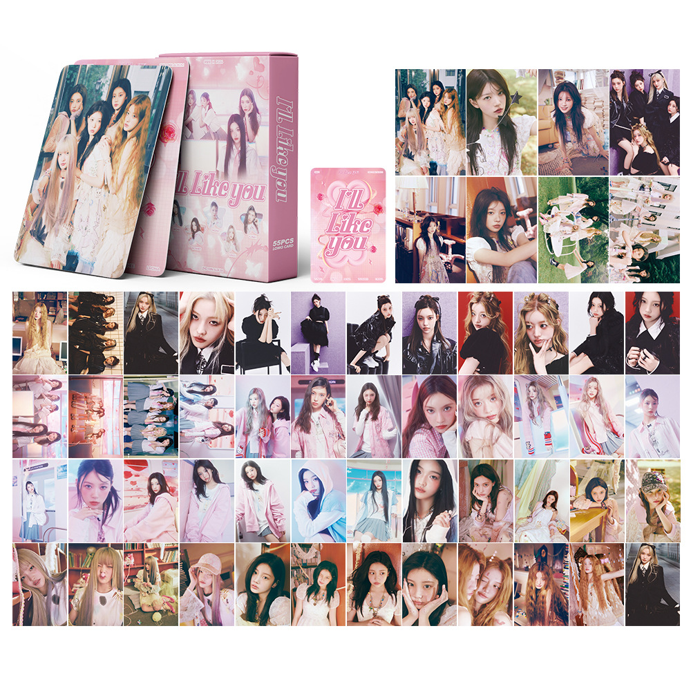 S 55Pcs/Set Kpop Idol Girl Group ILLIT New Album Series HD Printd Lomo ...