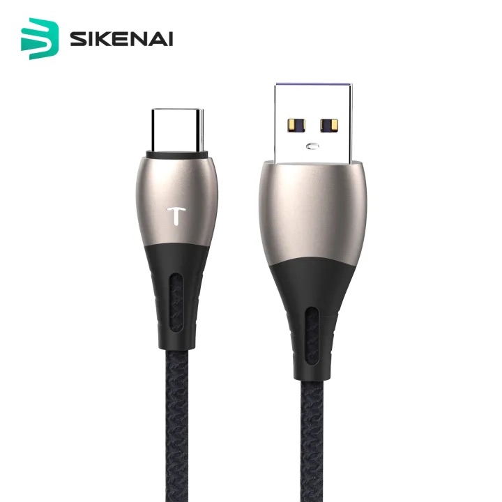 SIKENAI CX-7T Zinc Alloy 5A High Current Fast Charge LED Phone Cable ...