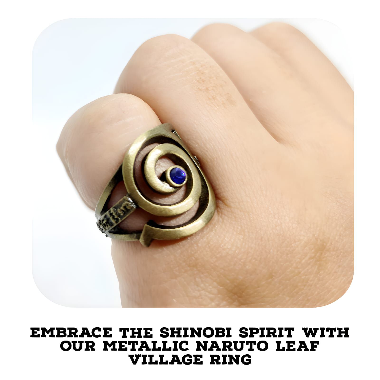 Godgifters Naruto Metallic Leaf Village Anime Ring For Both Men And ...