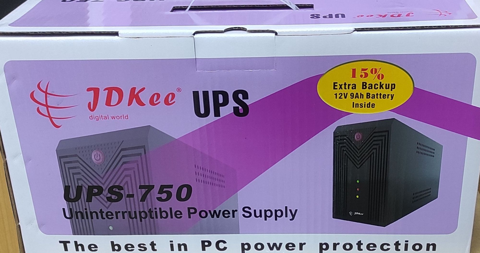JDKEE UPS-750 Uninterruptible Power Supply 15% Extra Backup 12V9AH ...