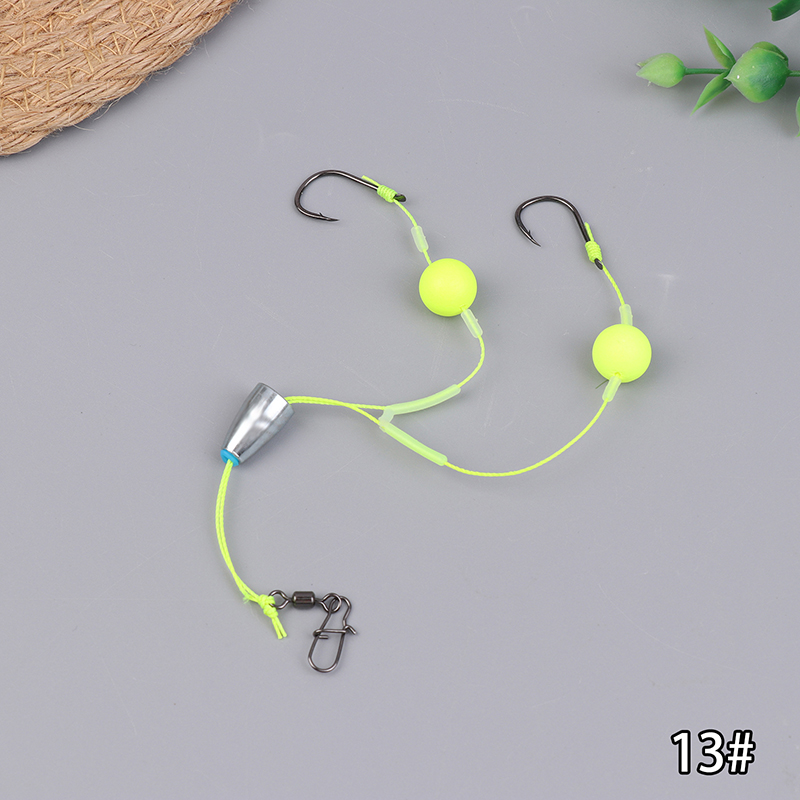 1Pc Double Hook Fishing Hair Rigs Hook Reverse Bottom Line Suspension ...