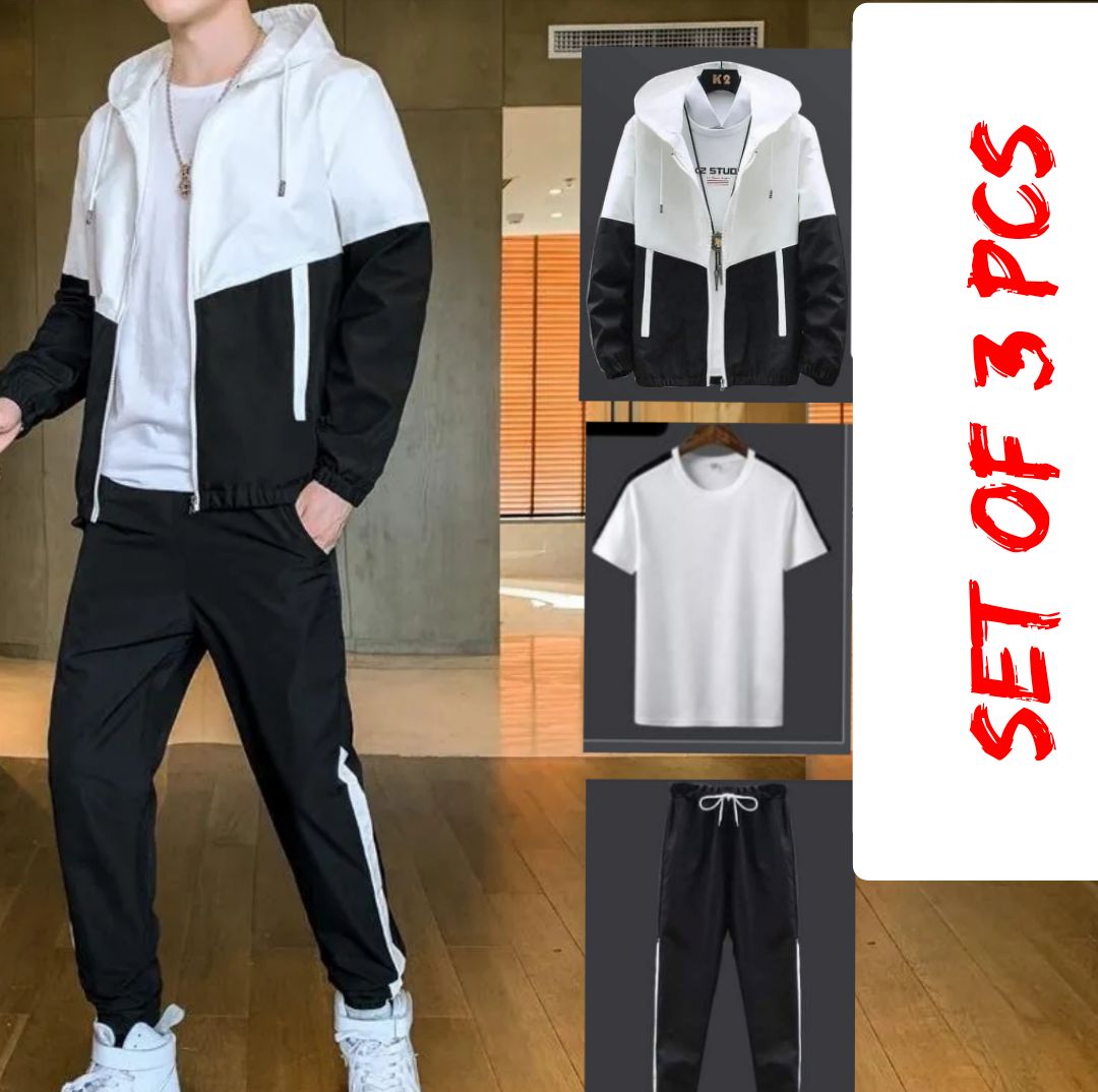 New Summer Men'S Combo Black And White Patchwork Single layer ...