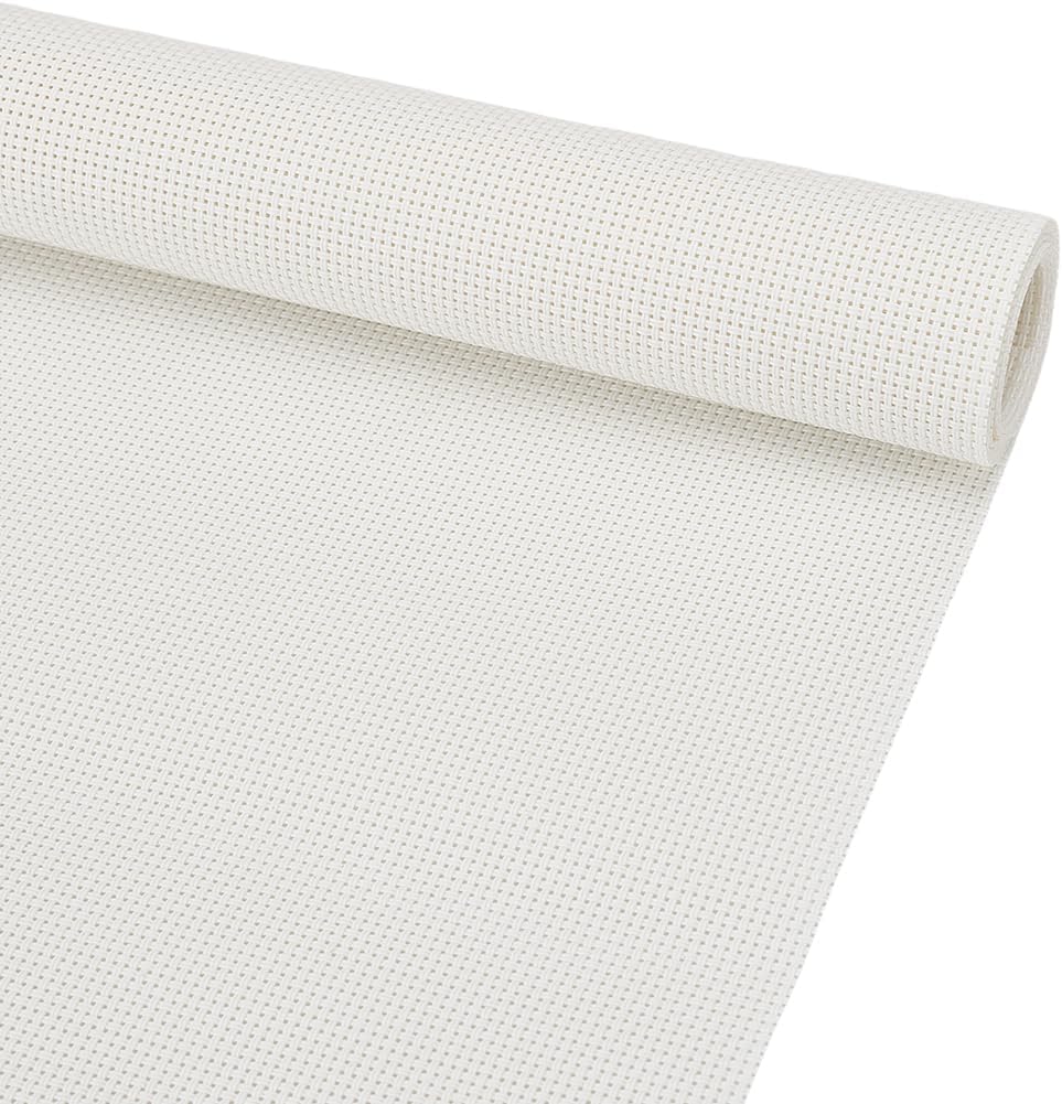 14CT Plastic Cross Stitch Fabric 393x118 Inch White Cross Stitch Vinyl ...