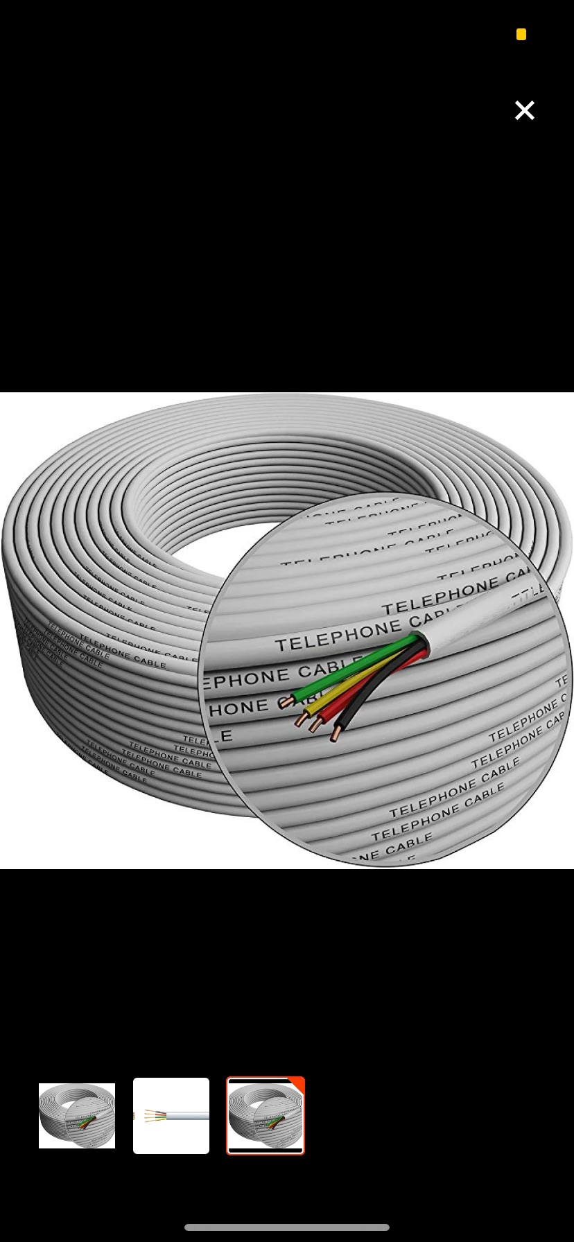 Telephone Wire 2 pair Round Cable | Daraz.com.np
