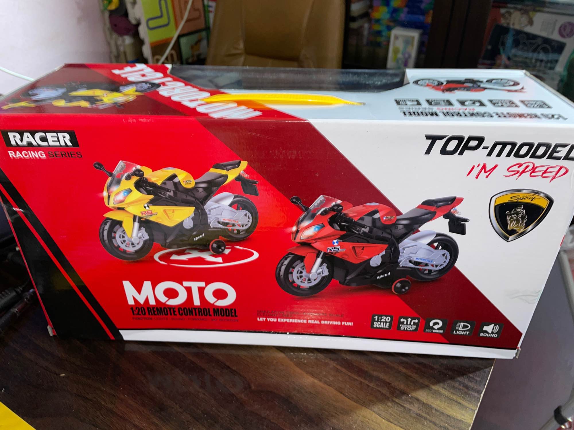 Sports Bike Remote Control Rechargeable Battery Toy Bike With Light And ...
