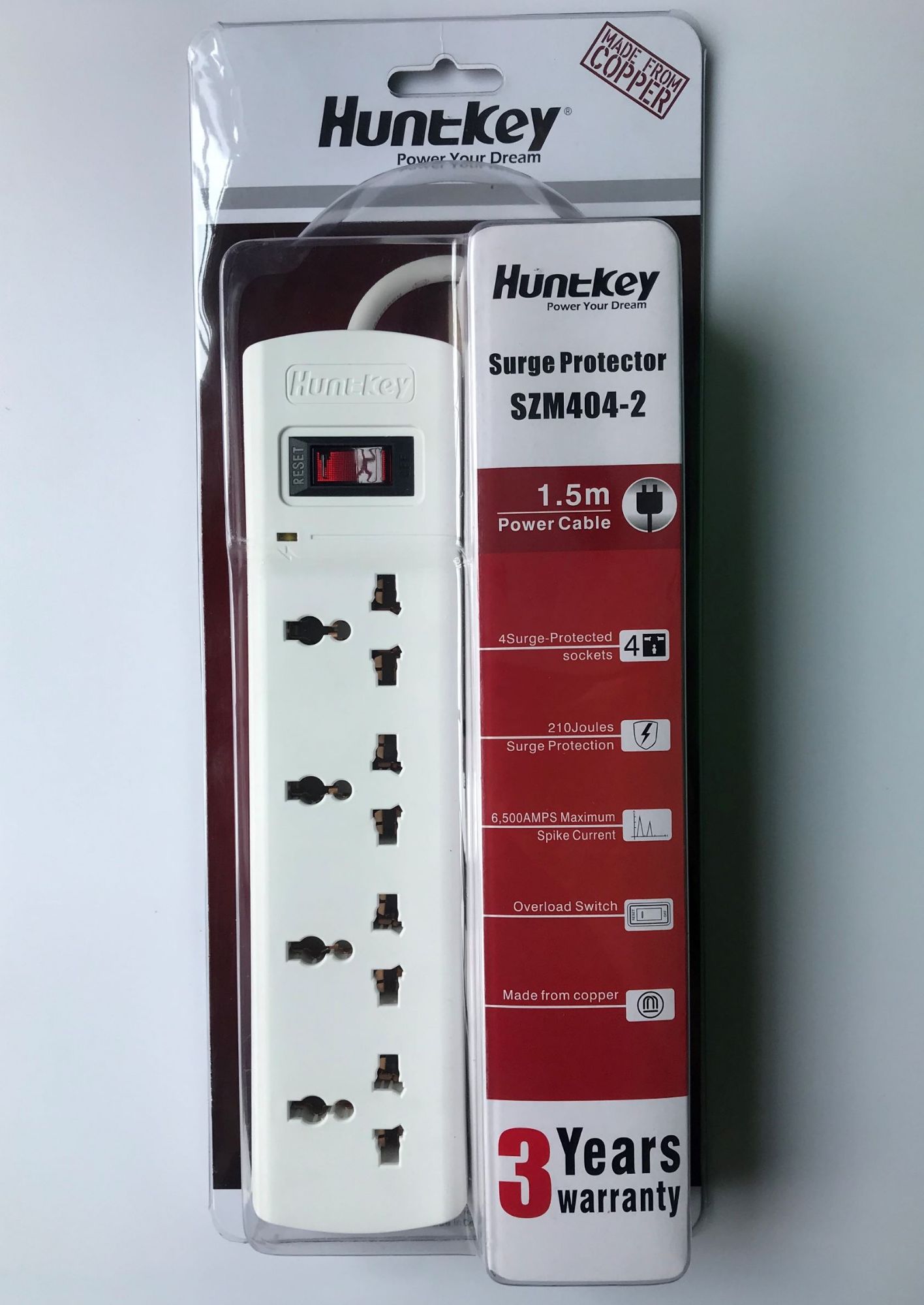 Huntkey 4 port Multi plug 3 MTR Wire | Daraz.com.np