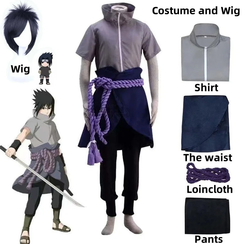 Anime Uchiha Sasuke Cosplay Outfit Halloween Costume Party Role Play ...