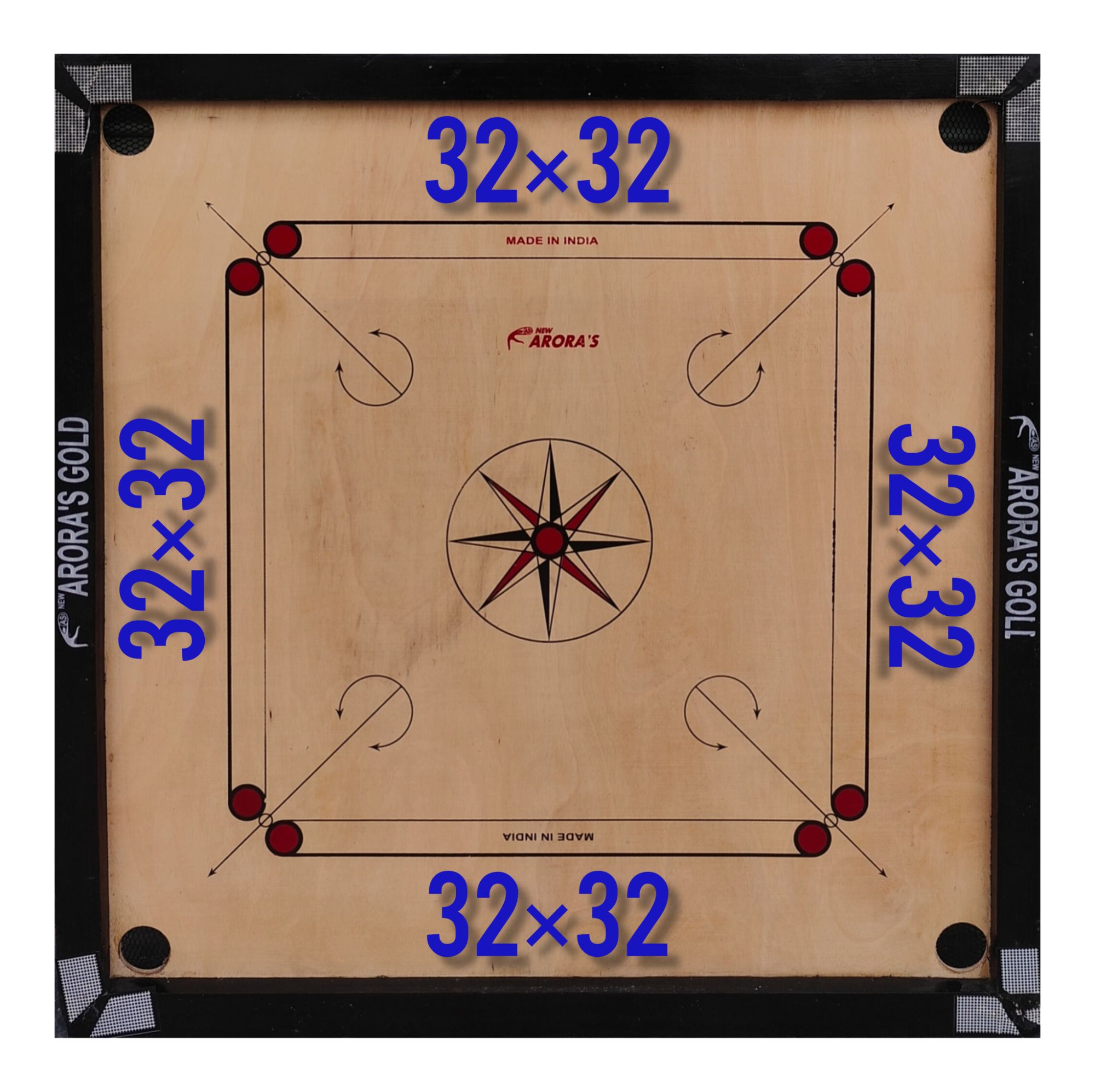 Good Quality Wooden Carrom Board [Size 32×32] With Free Goti & Stricker ...