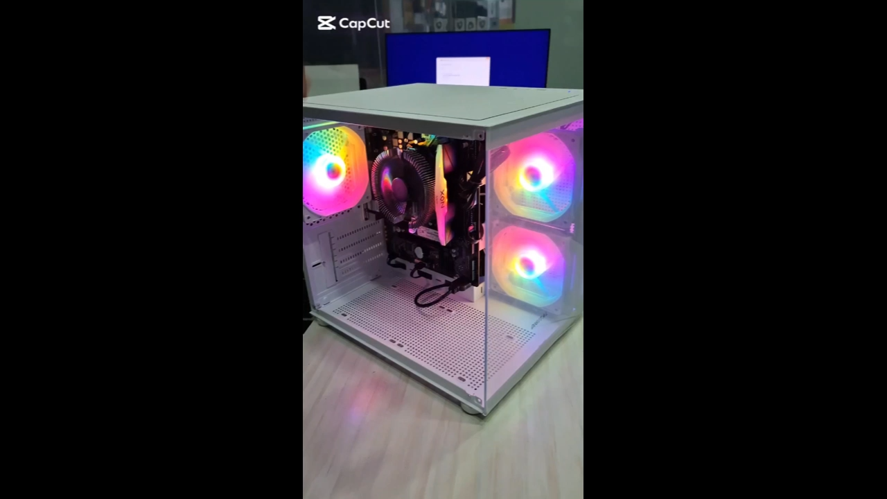 Transparent Gaming PC (Ryzen 5 5500 + Nvidia GT730 4GB Graphics) or ...