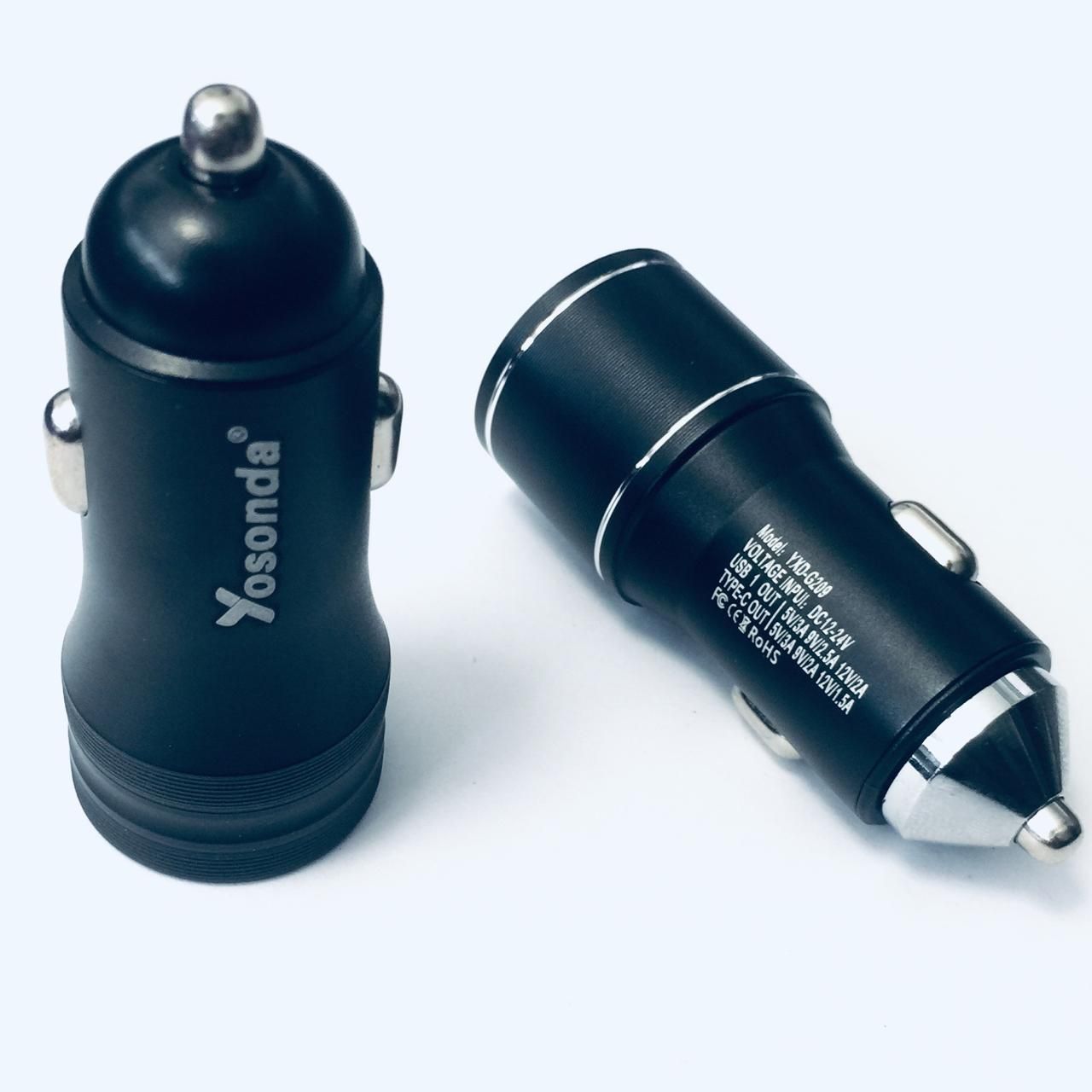 Smart Car Charger A+C Dual Channel 40W Super Fast Charging PD20W+QC 3.0 ...