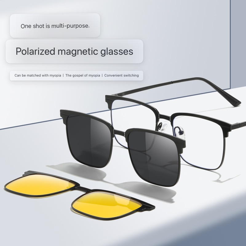All in One Magnetic Sunglasses for men Polarized Flexible Power Use too ...