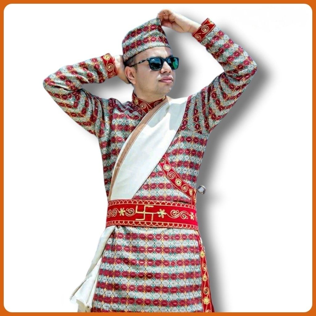 Behula Dhaka Daura Surwal Set on Nepali Dhaka | Daraz.com.np