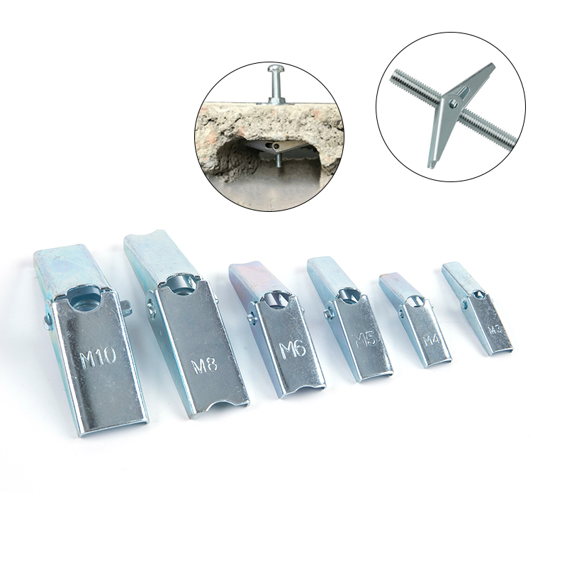 2-10pcs/pack Metal Spring Toggle Anchor M4-M10 Plasterboard Hollow Wall ...
