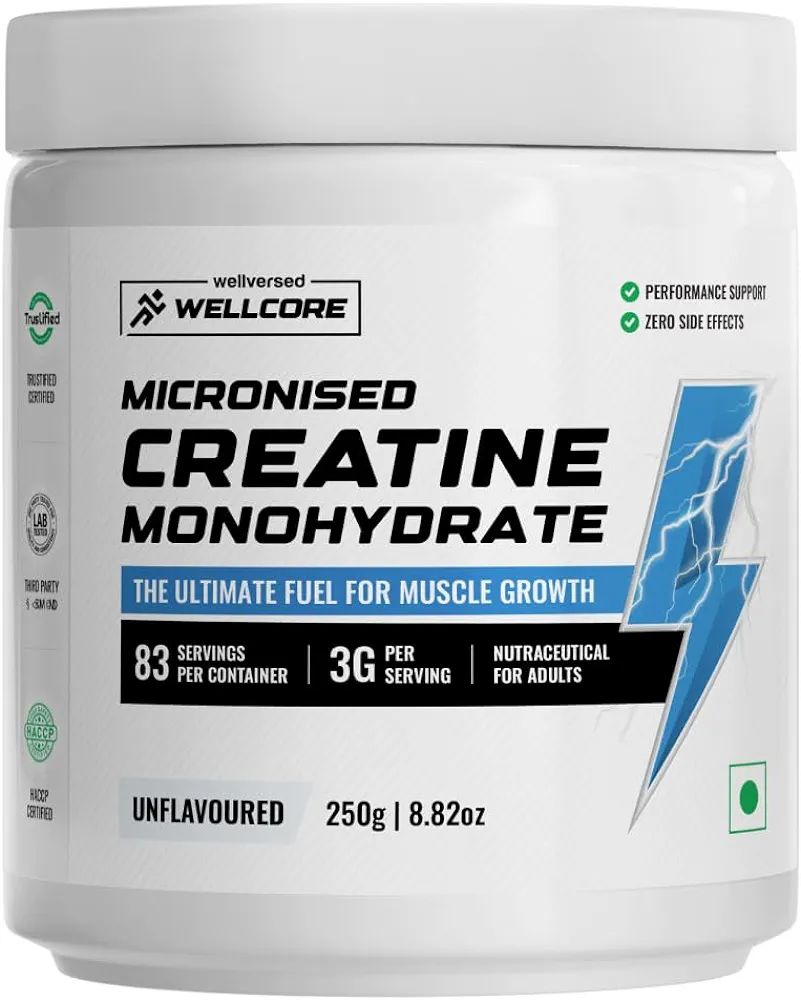 Wellcore - Pure Micronised Creatine Monohydrate (250g ,83 servings ...