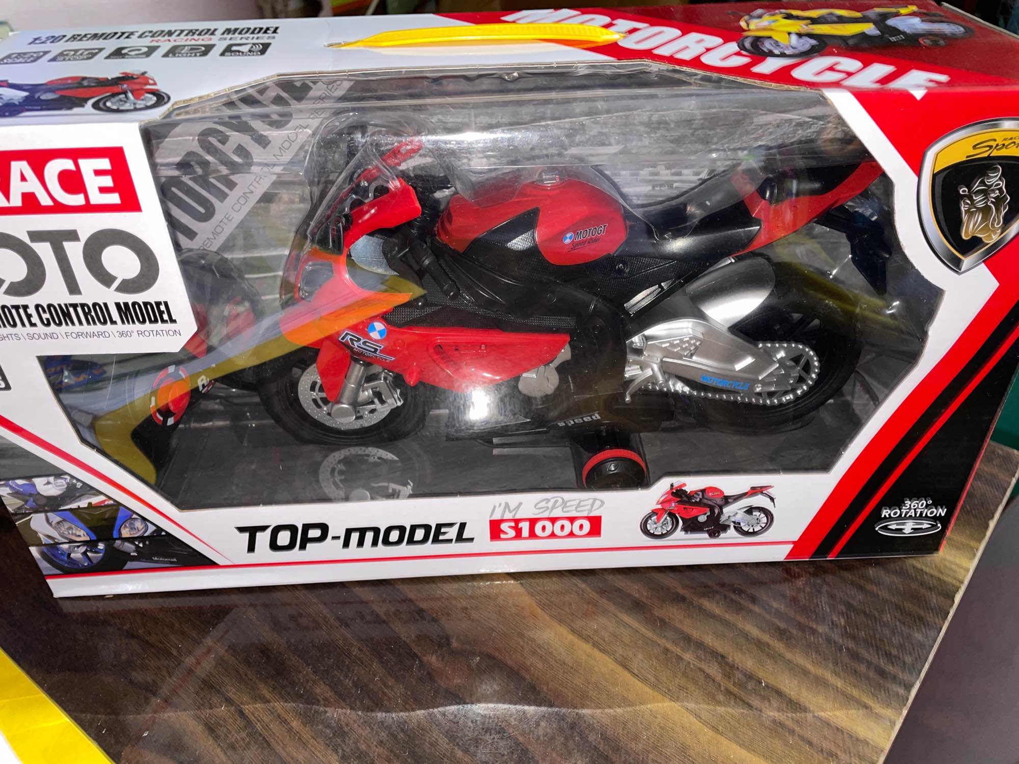 Sports Bike Remote Control Rechargeable Battery Toy Bike With Light And ...